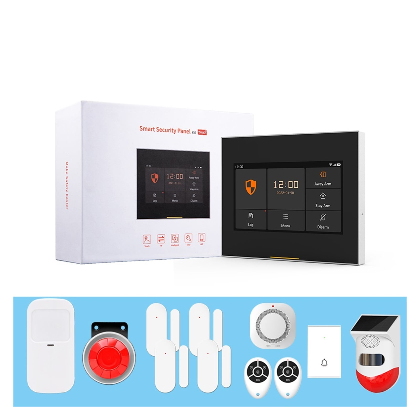 Wifi HD Smart Home Security Alarm System Kit Wireless IR Detector Alarm ...