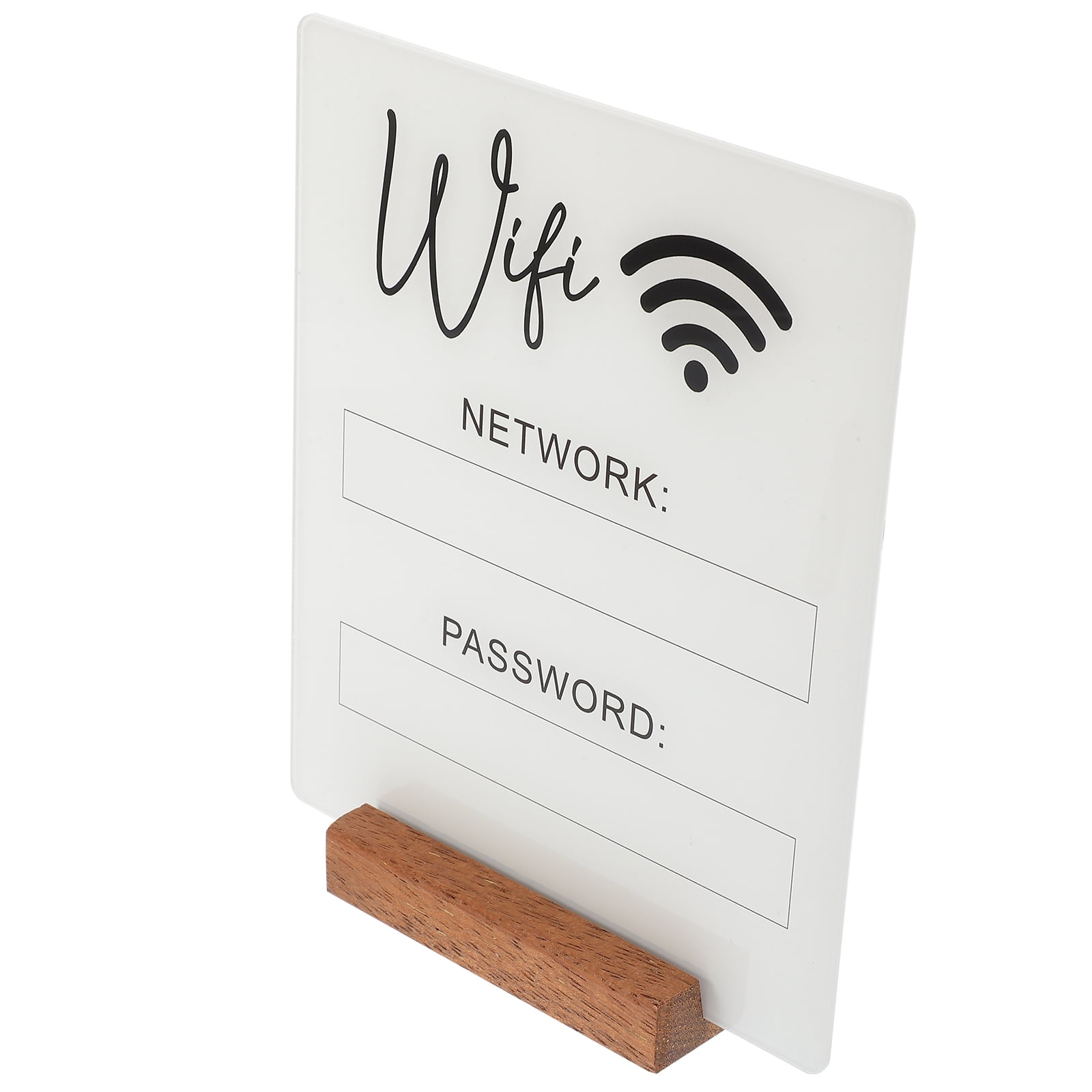 Wifi Password Sign Acrylic Reminder Wireless Network Emblems Decor ...