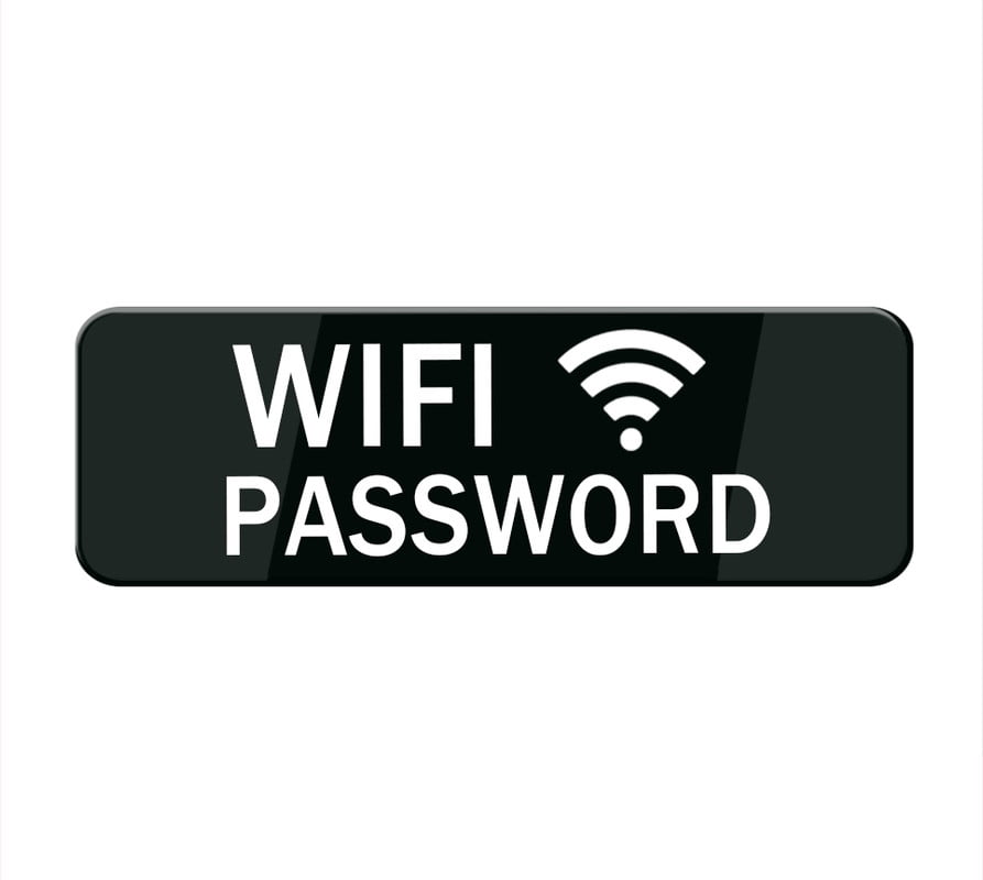 Wifi Password Sign Stickers, 10X3 Inch Acrylic Plaque With Strong ...