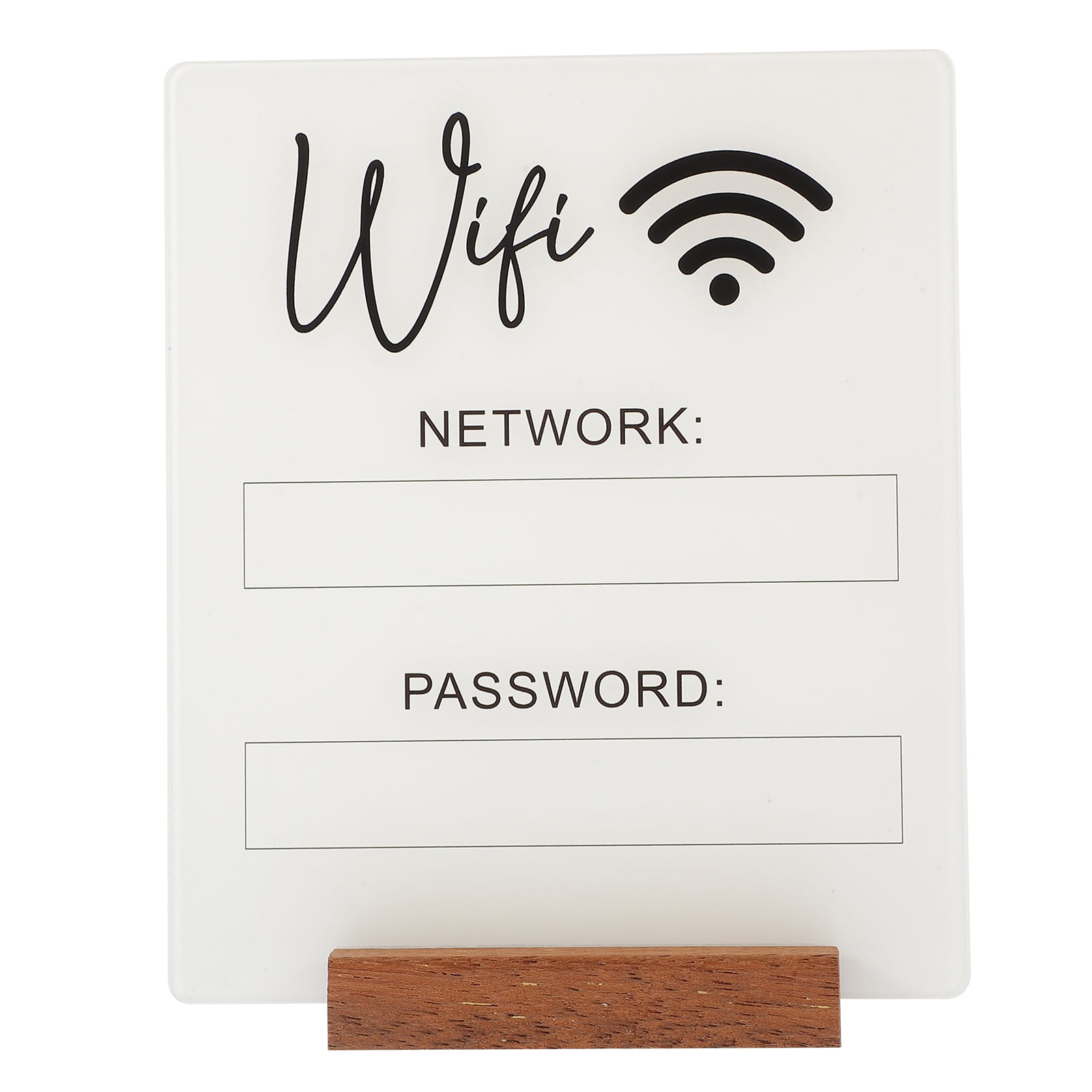 Wifi Password Sign for Guest Room Desk Table Centerpieces Signs White ...