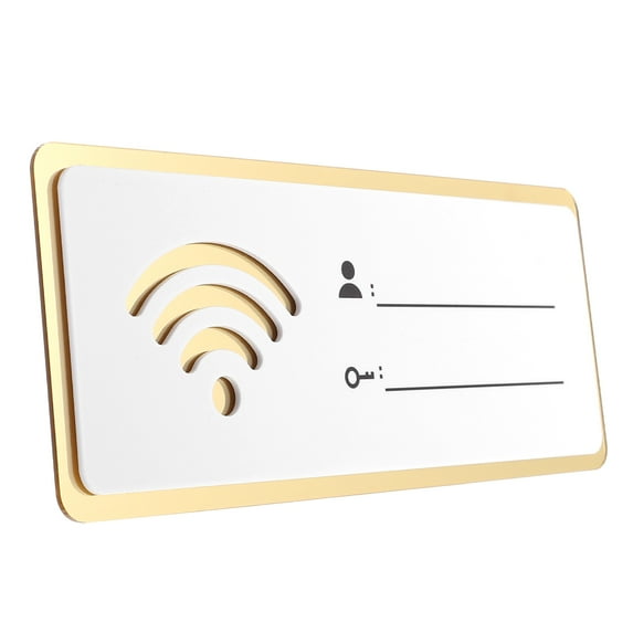 Raindrops Acrylic Wifi Sign For Public Toilet 1Pack 7.9X3.1X0.1In ...