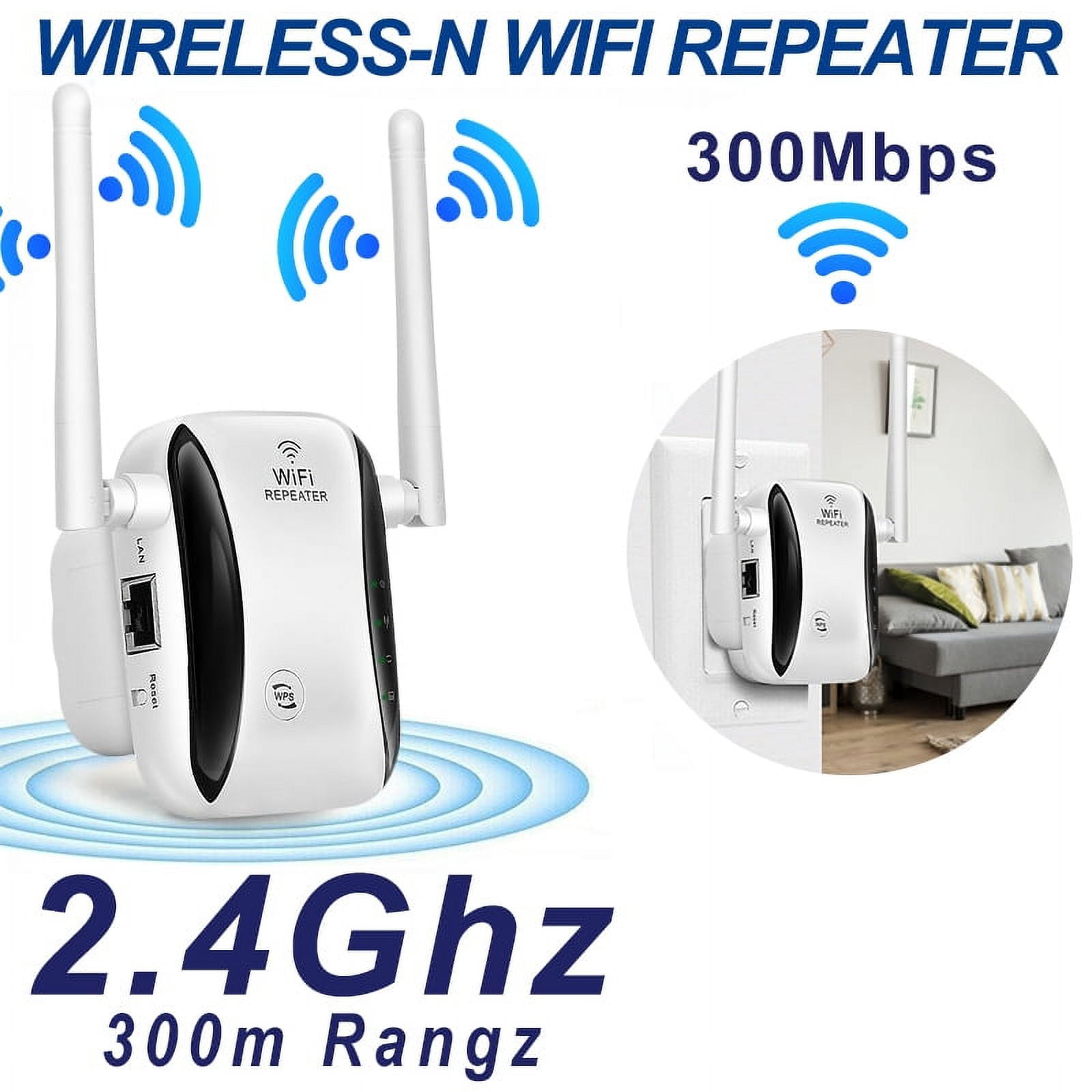 Wifi Range Extender Internet Booster 300Mbps router Wireless Repeater ...