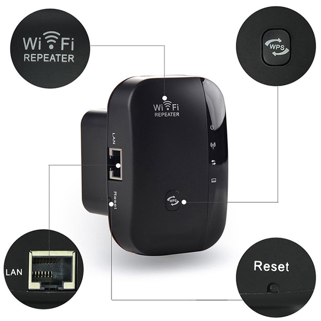 Wifi Repeater 300Mbps Wireless-N 802.11 Router Extender Signal Booster ...