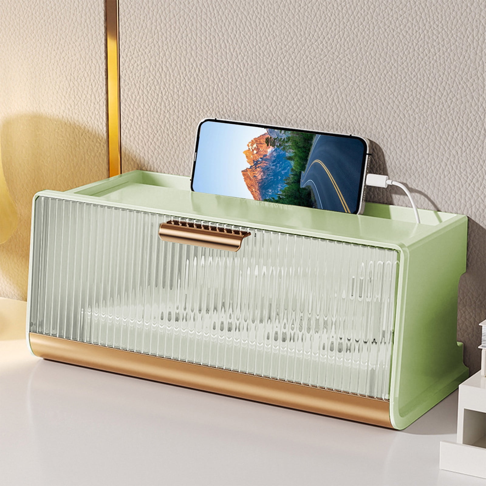 Wifi Router Power Strip Storage Box with Fireproof Plastic, Adjustable ...