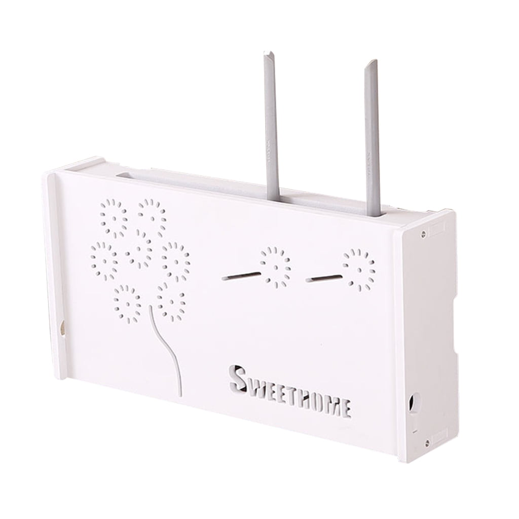 Wifi Router Storage Box Wood-Plastic Wall Mounted Cable Management Rack ...