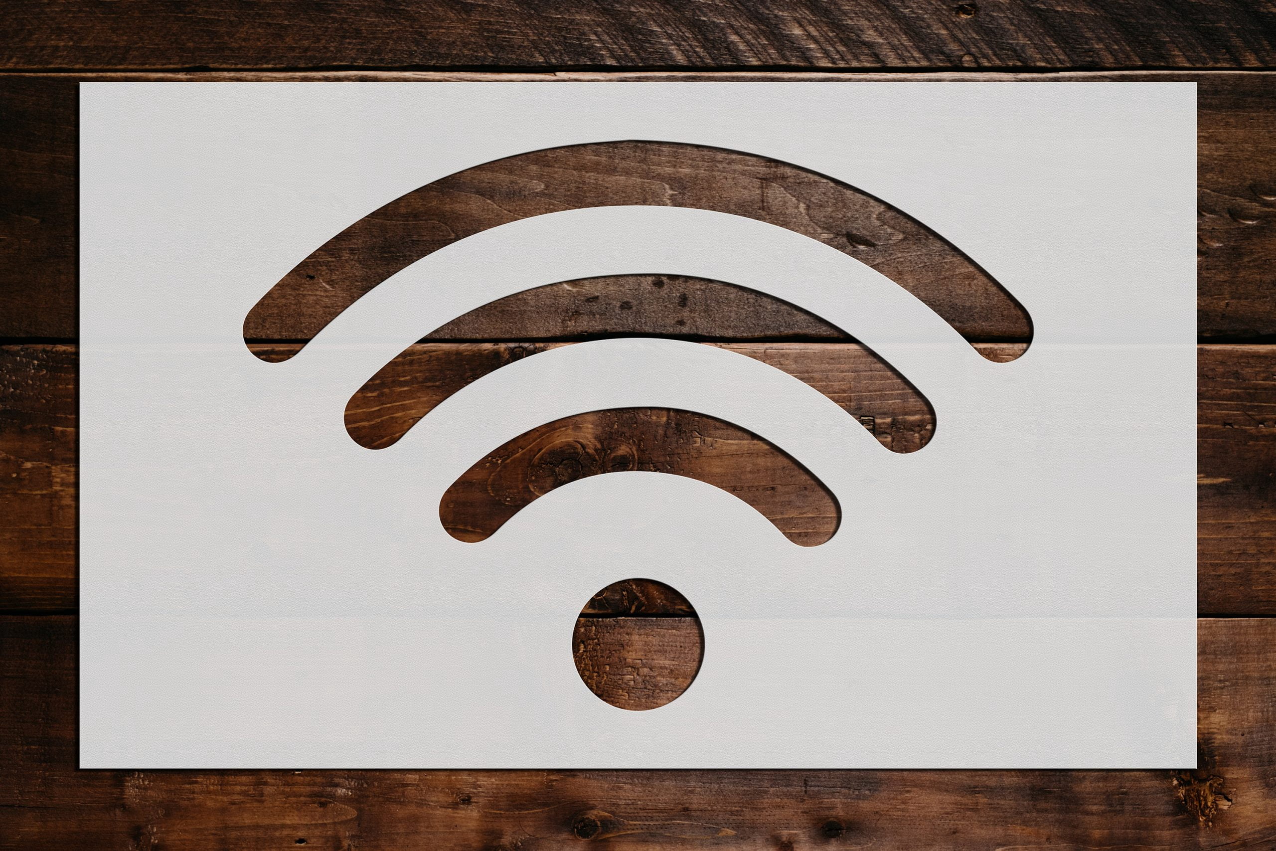 Wifi Signal Symbol Stencil - Art and Wall Stencil (6"x5") - Walmart.com