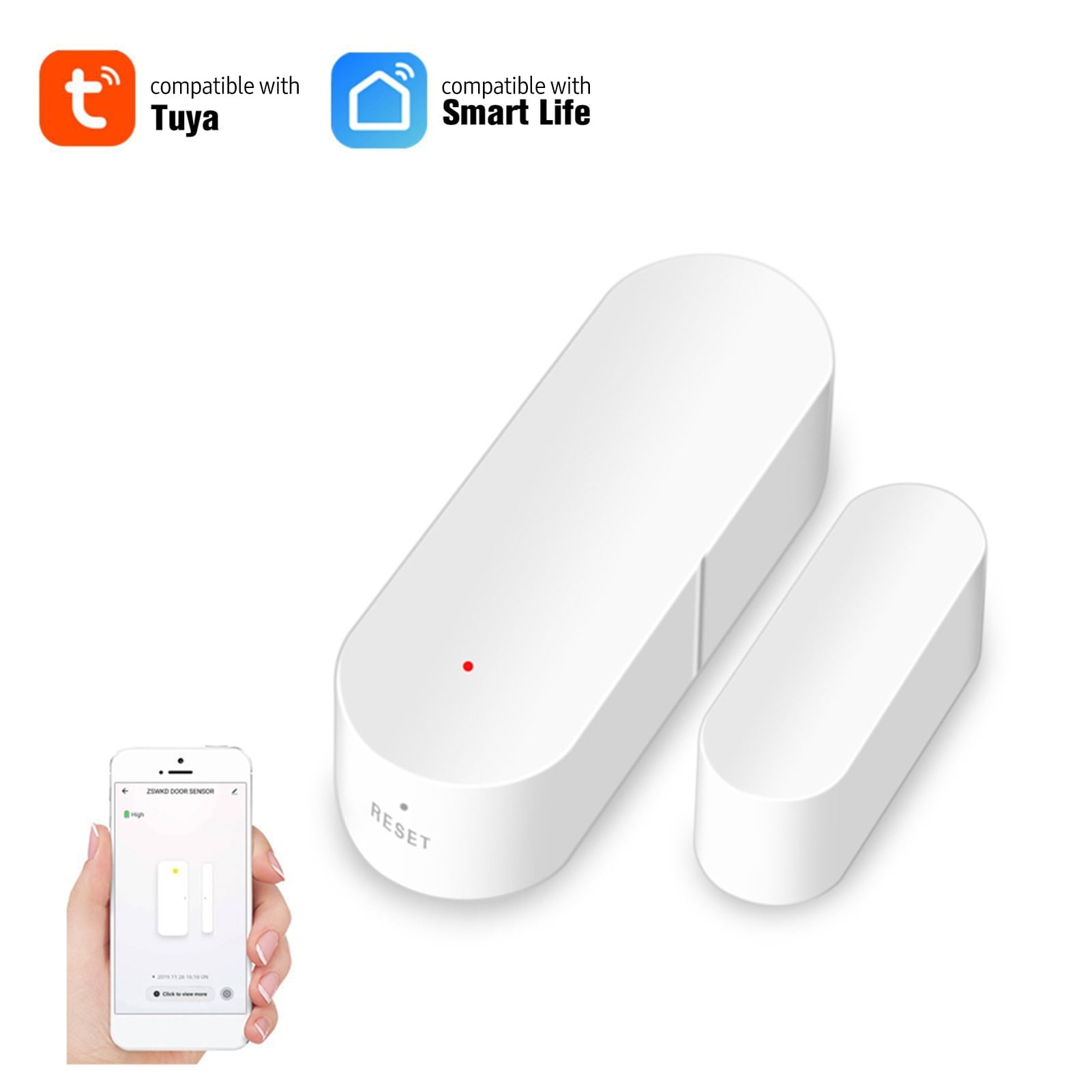 Wifi Smart Door Window Sensor Magnetic Home System Door Open Alert App ...
