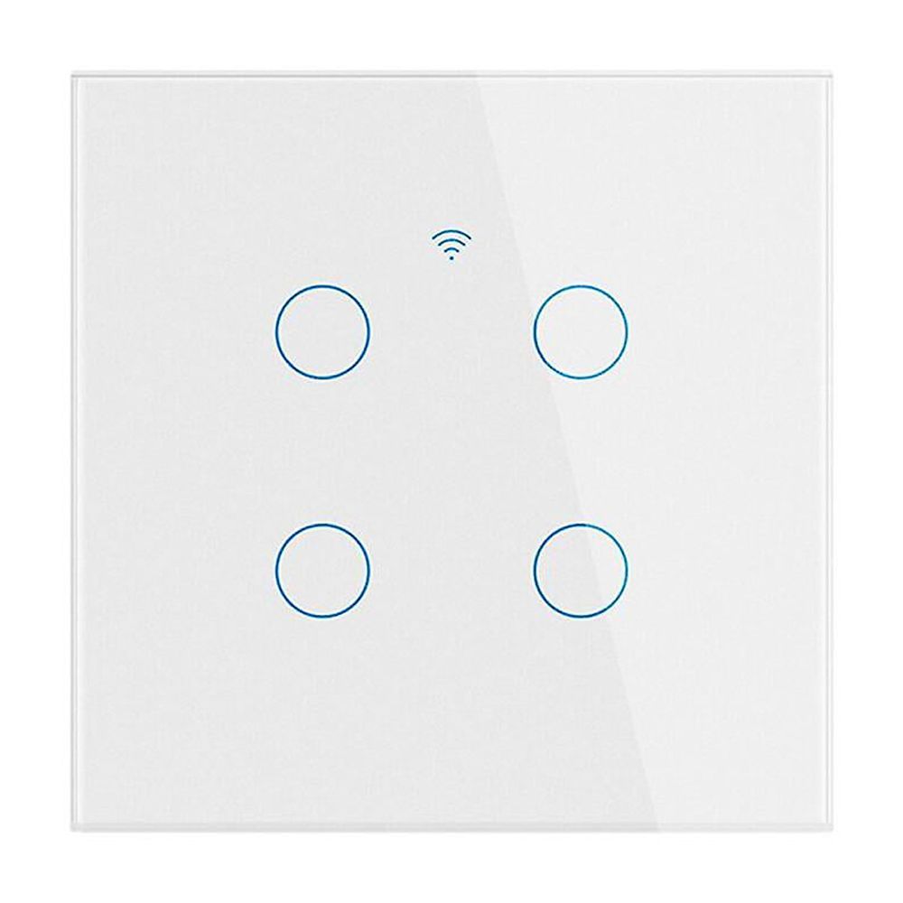 Wifi Smart Light Switch 1/2/3/4 Gang Glass Screen Touch Panel Voice ...