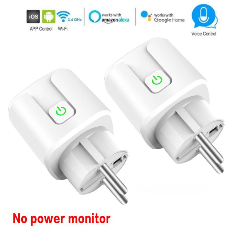 Wifi Smart Plug EU 20A Smart Socket With Timer Power Monitor SmartLife ...