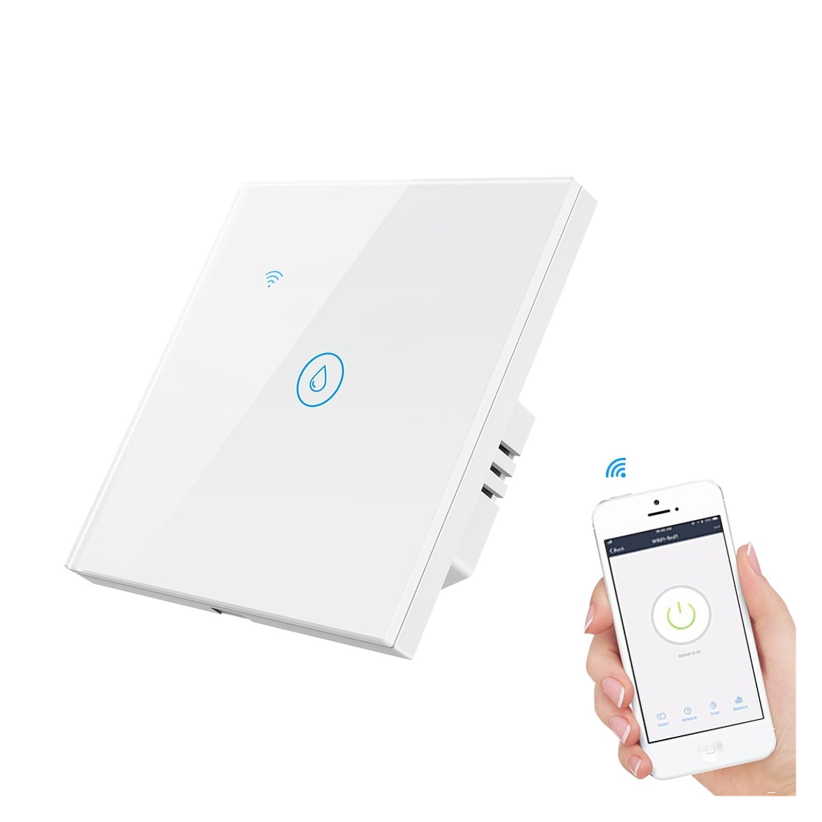 Wifi Smart Switch Water Heater Switches Tuya Glass Voice Control Touch ...
