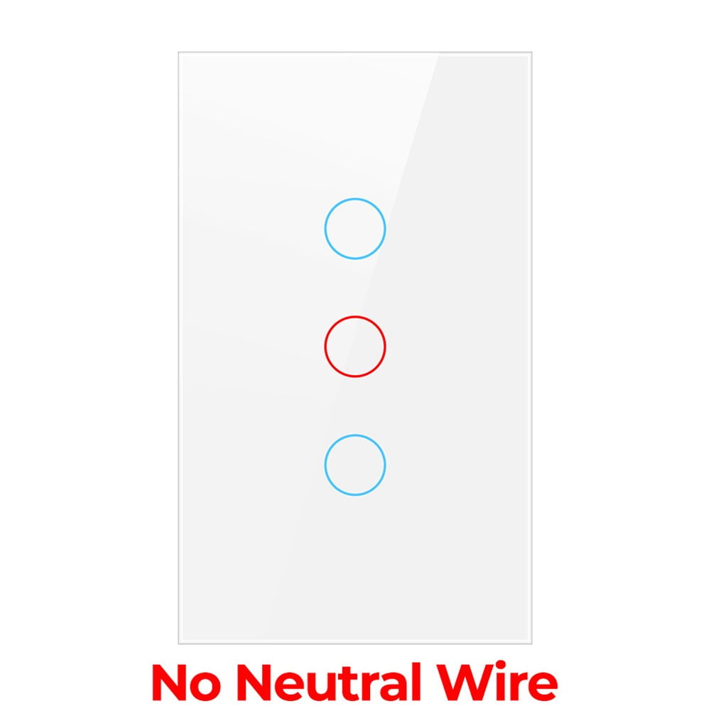 Wifi Switch Smart Home Touch Rf Light Wall Panel 1/2/3 Gang White Us 3 ...