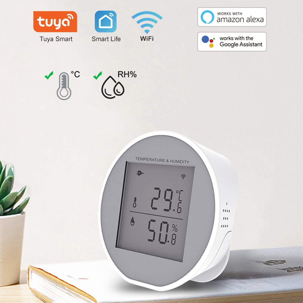 Wifi Tuya WiFi Temperature Humidity Sensor Intelligent Hygrothermograph ...