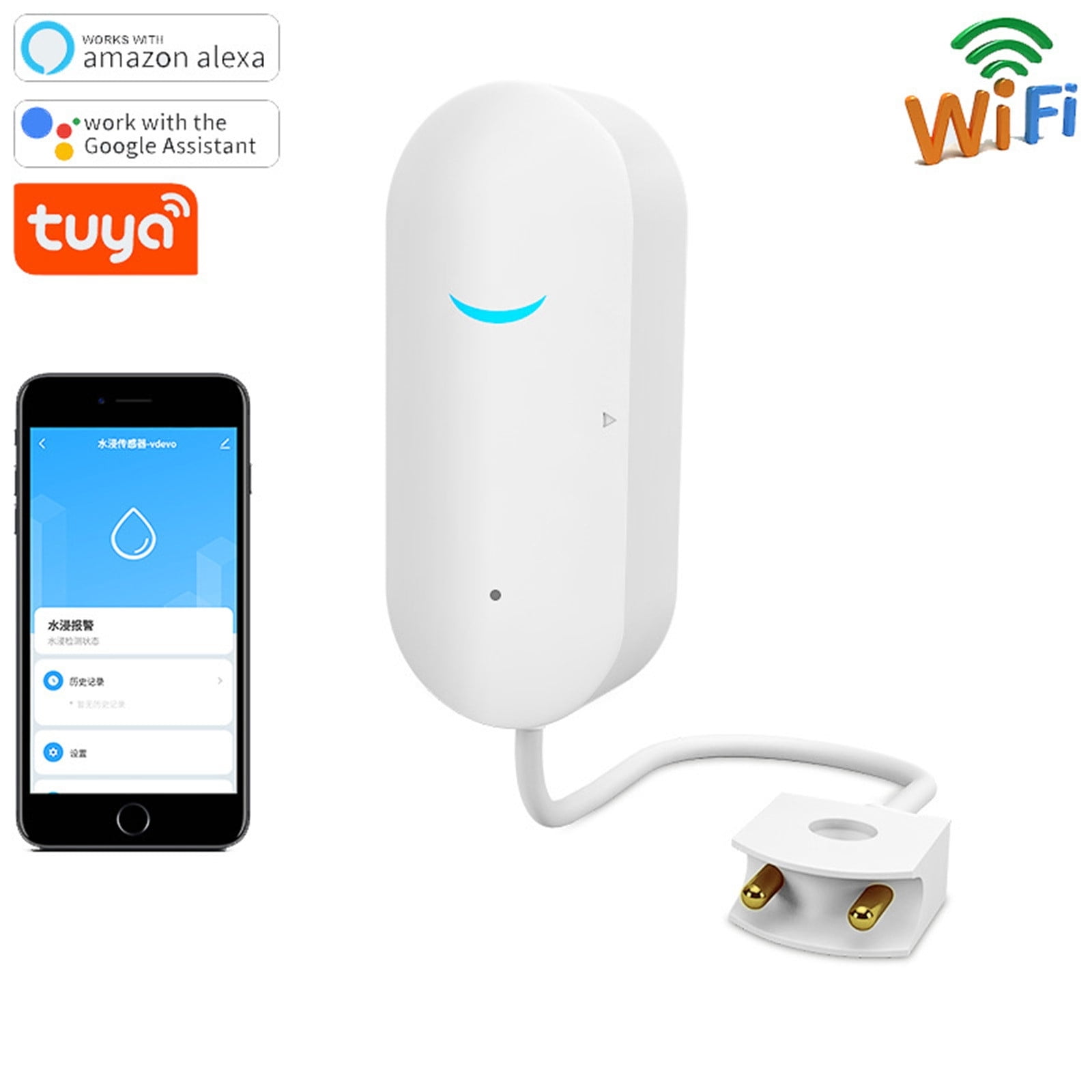 Wifi Water Sensor Leak Detector: Smart Water Leak Detector,Smart Water ...