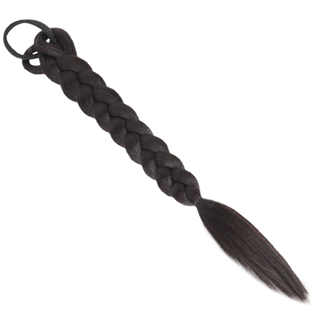 Wig Braid Head Band Black Synthetic Braided Ponytail Extension Twist ...