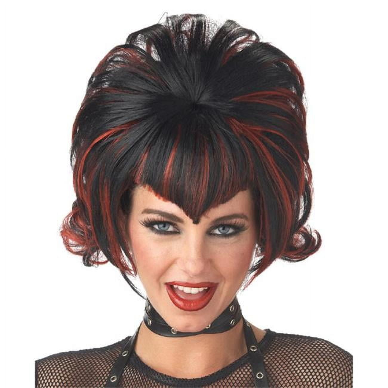 Wig Goth Flip Black Burgundy - Walmart.com