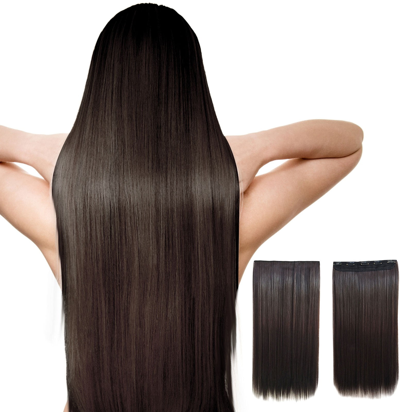 Wig＆Hair Extension Long Synthetic The Combination Of Long Hair And Long ...