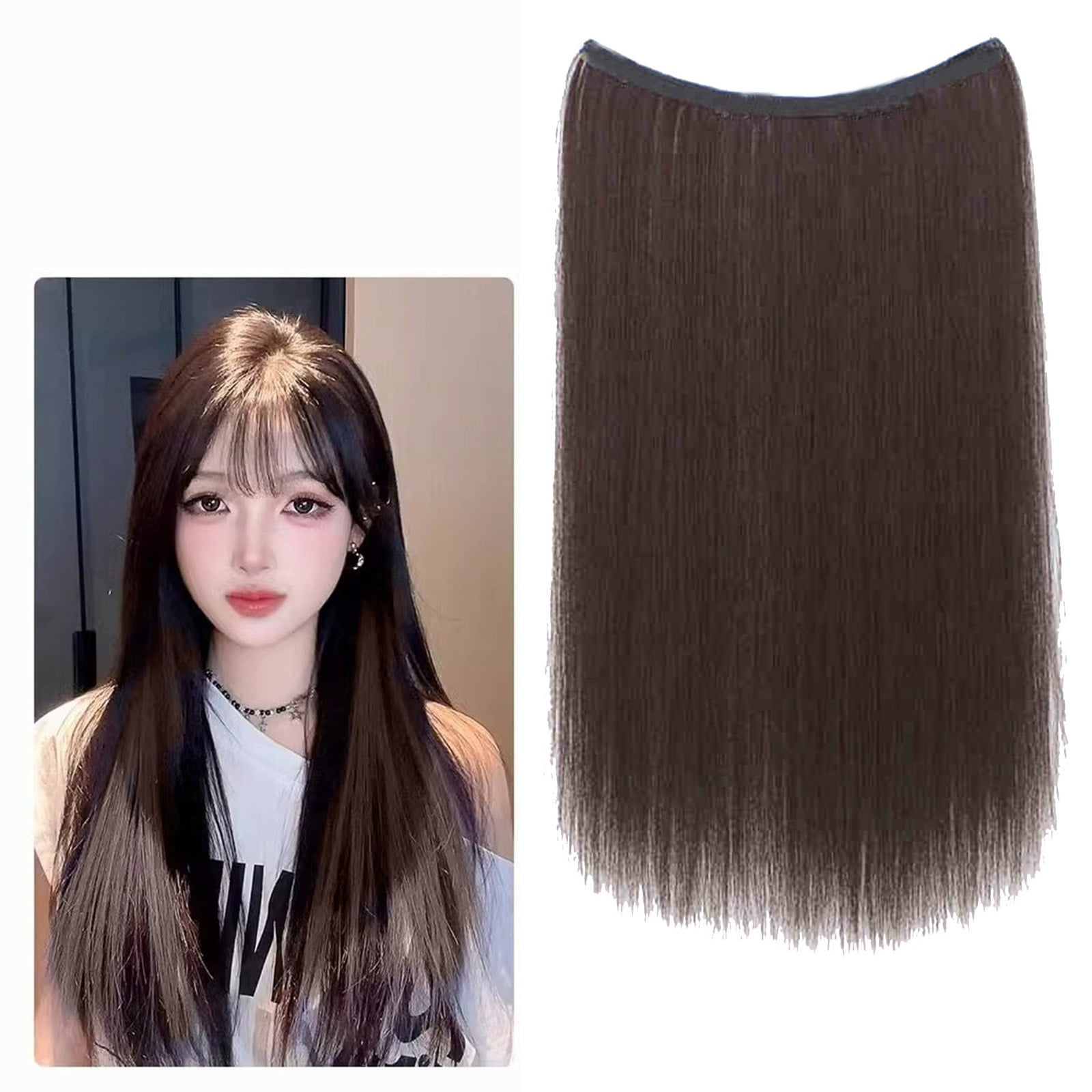 Wig Halo Hair Extensions Real Human Hair - Hair Extensions Real Human ...