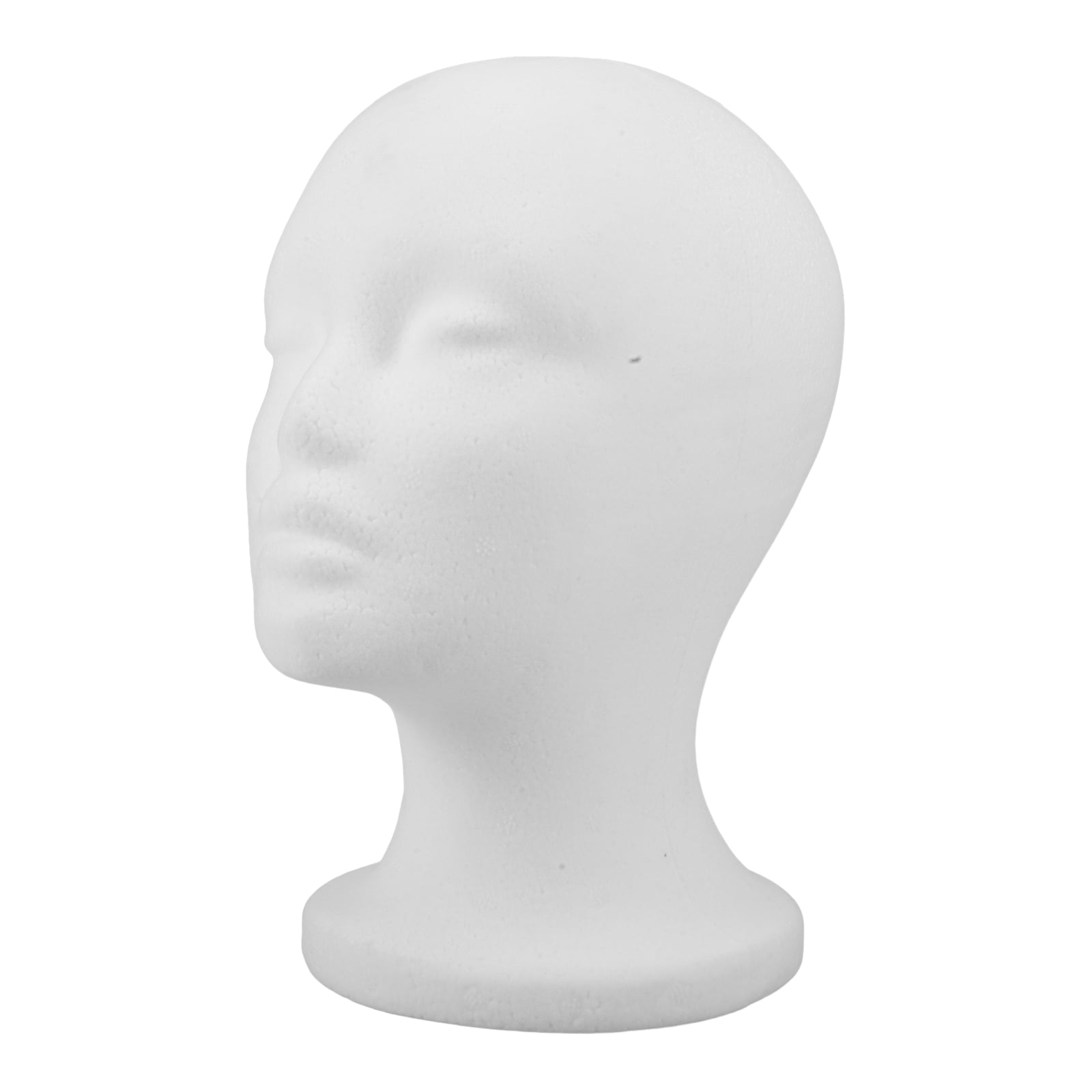 Wig Head with Stand Foam Face Braiding Doll Practice Miss White ...