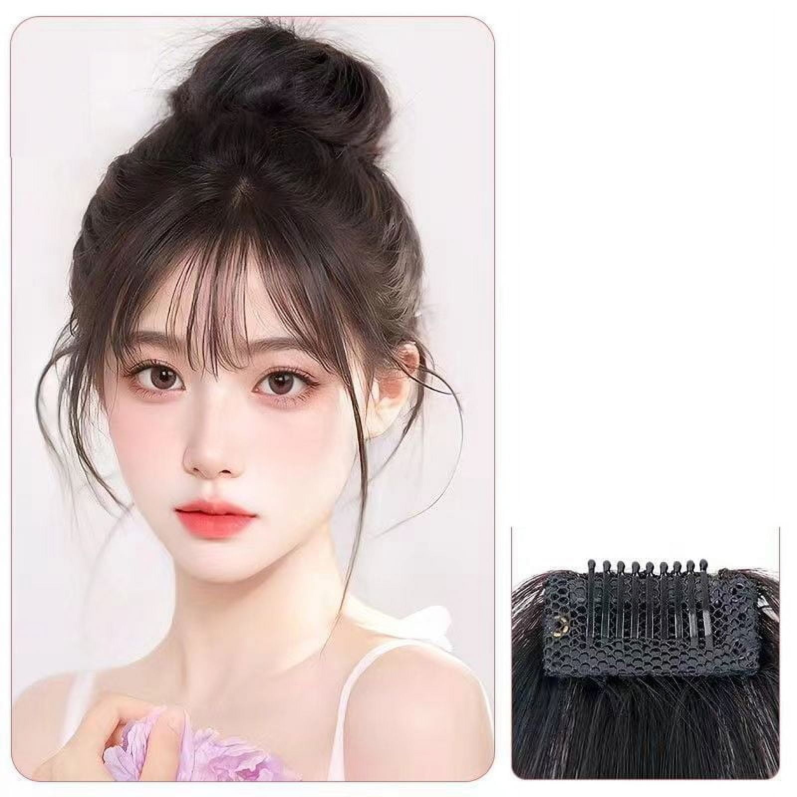 Wig Headband Air Bangs Natural Invisible Straight Bangs Seamless ...