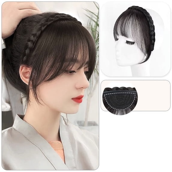 Wig Headband Air Bangs Natural Invisible Straight Bangs Seamless ...