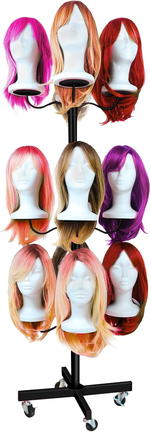 Wig Holder for 12-Head Wig Stand - Styling & Storage for Multiple Wigs ...