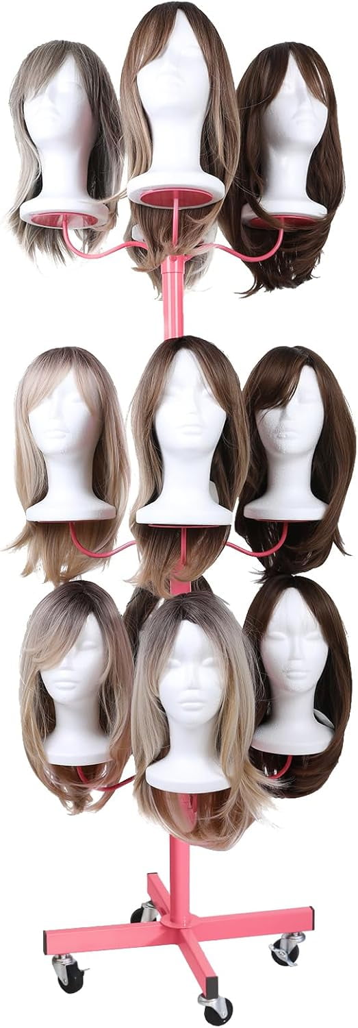 Wig Holder for 12-Head Wig Stand - Styling & Storage for Multiple Wigs ...