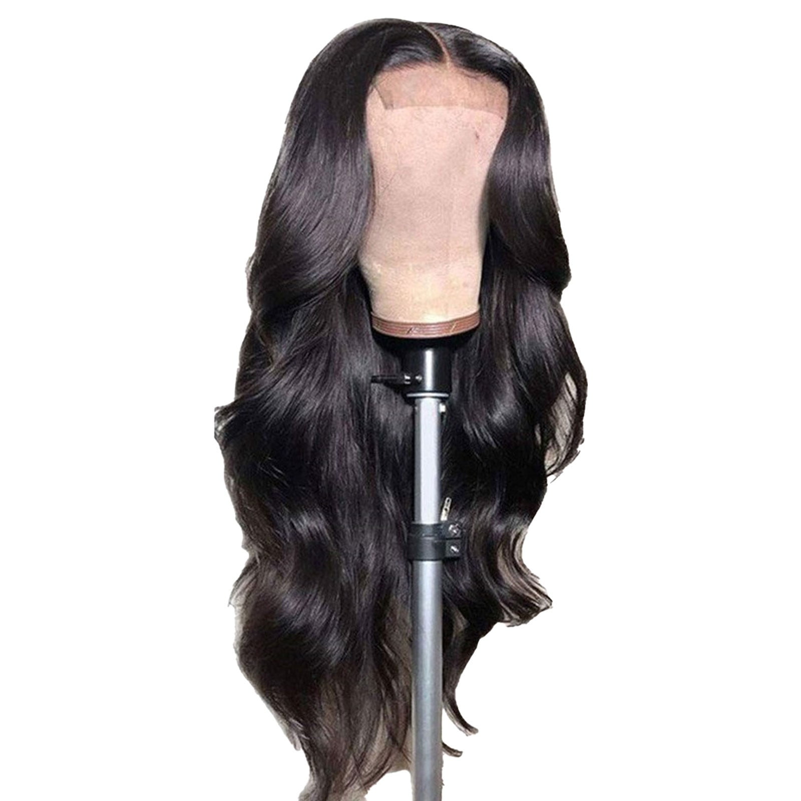 Wig Medium Length Curl Curly Lace Front Wig Human 24 inch Large ...