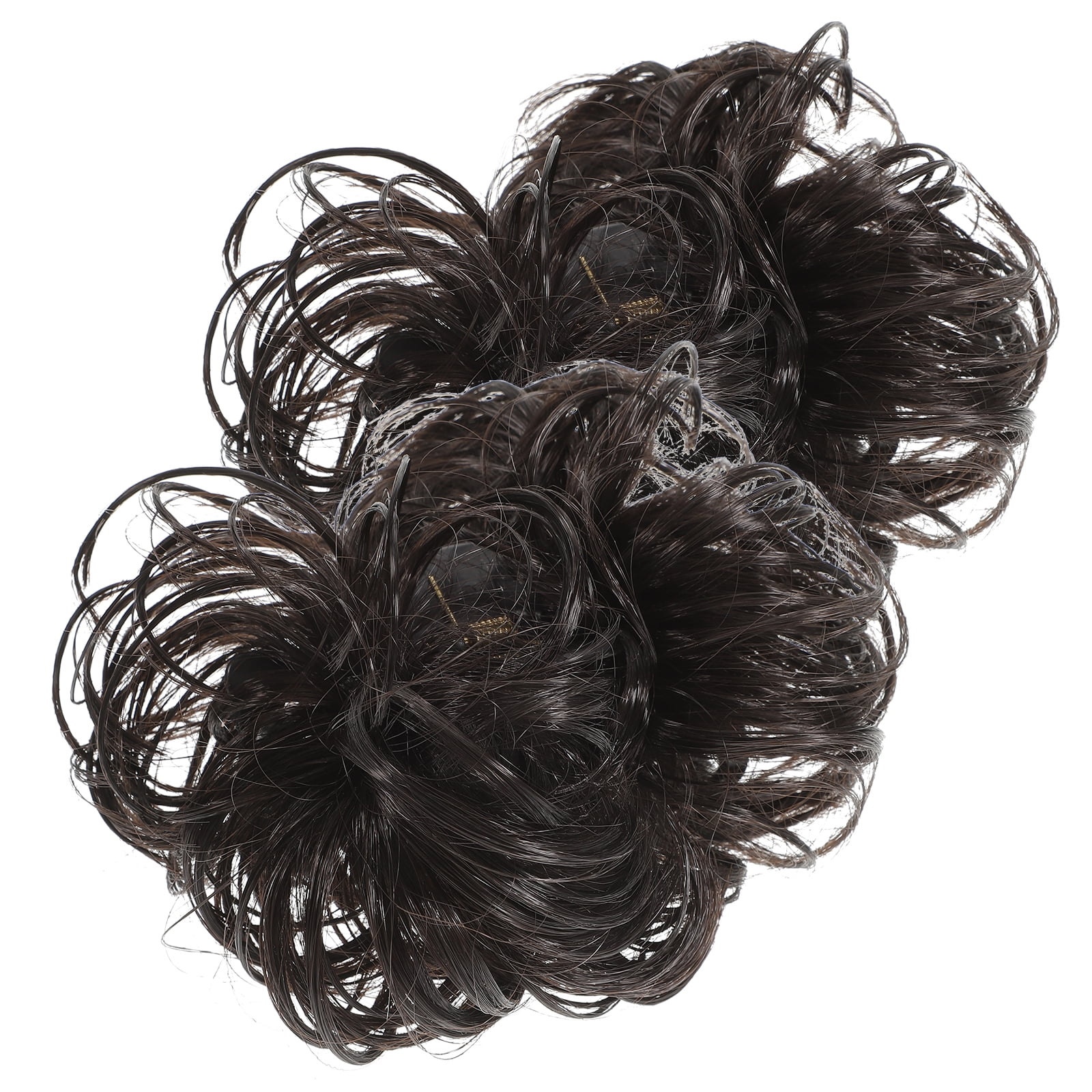 Wig Ponytail Bun Extension Synthetic Hair Fiber Fake Buns Miss Piece ...