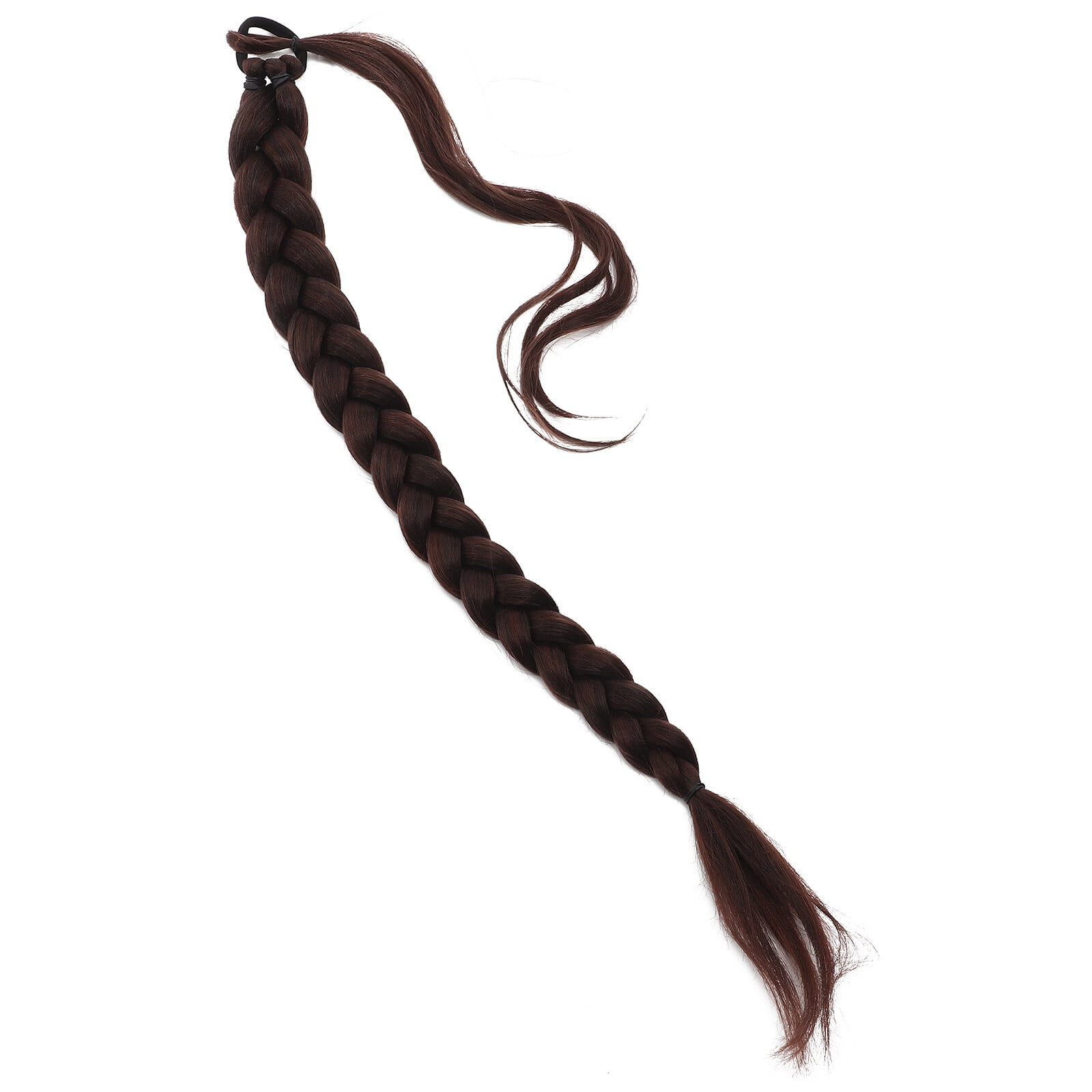 Wig Ponytail Extension Ponytails Clip for Women Braided Wigs Brown Miss ...