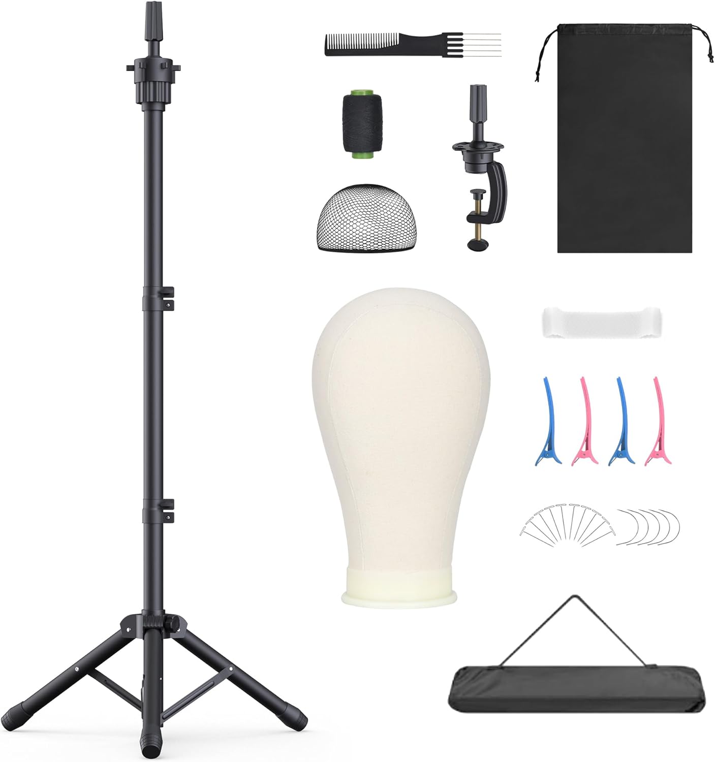 Wig Stand with Head 50 Inches, Wig Head Stand with 22 Inches Mannequin ...