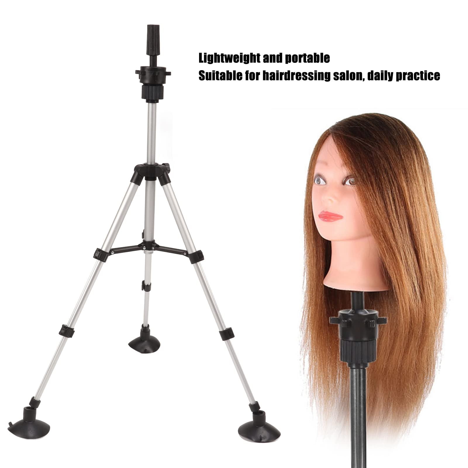 Wig Stand, Wig Head Stand, Mini Adjustable Wig stand Tripod ...