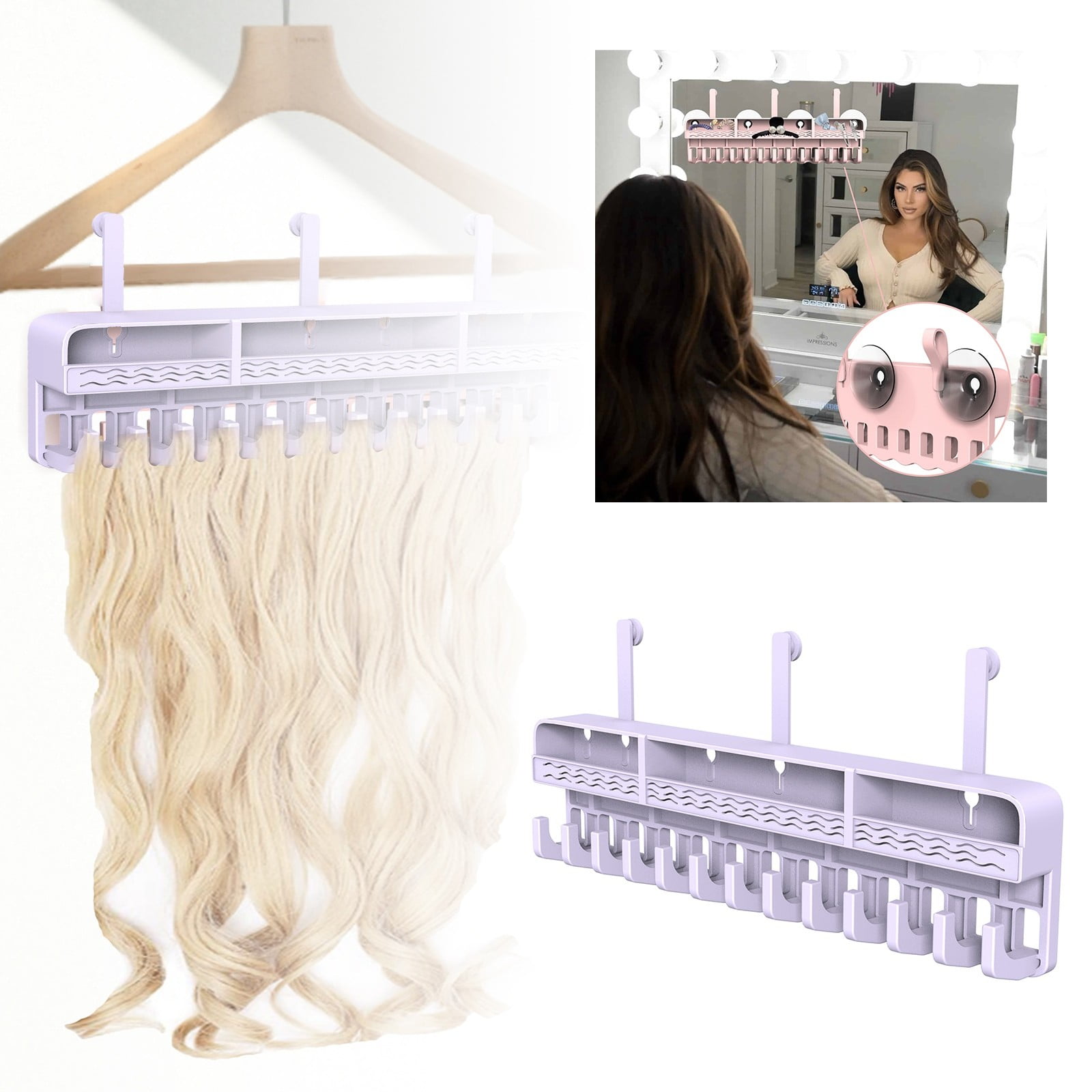 Wig Storage Rack Hair Extension Rack Wig Display Rack Functional Wig ...