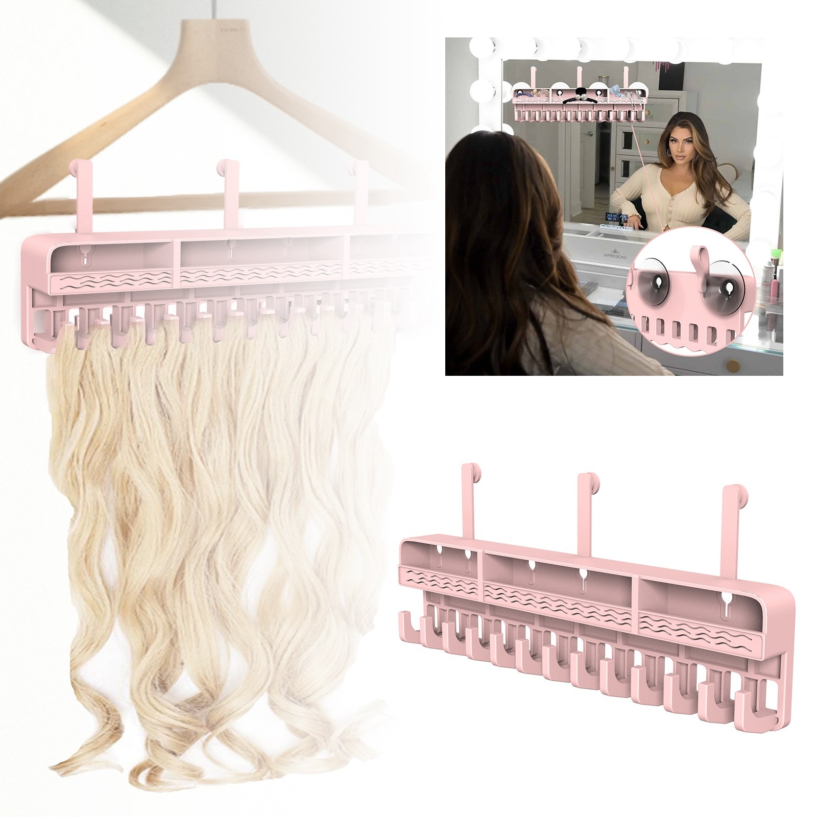 Wig Storage Rack Hair Extension Rack Wig Display Rack Functional Wig ...