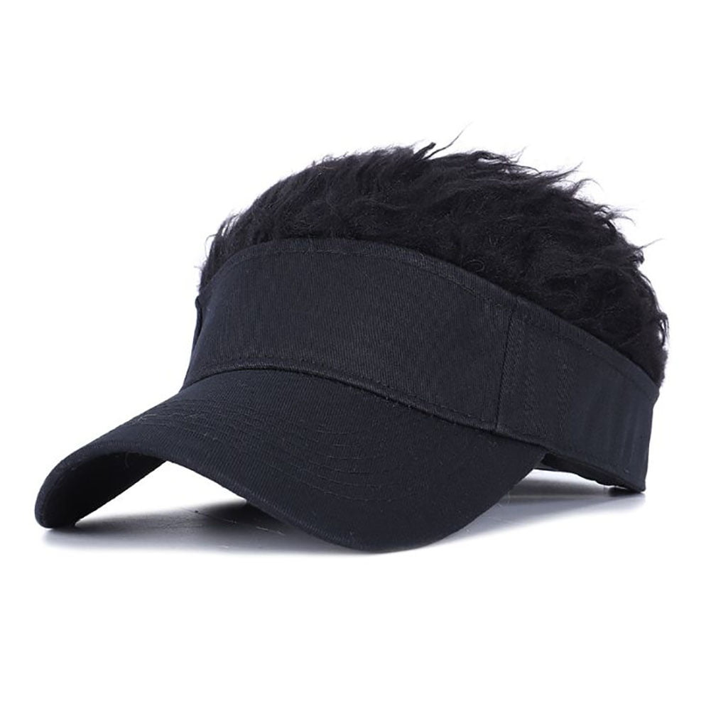 Wig Sun Cap Flair Hair Sun Visor Cap with Fake Hair Wig Adjustable ...