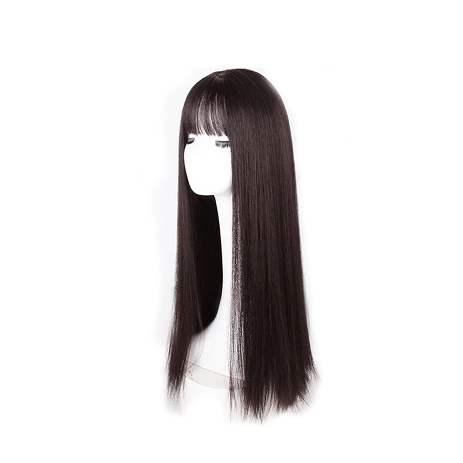 Wig with Bangs, Wigs for Women, Wig Bangs Female Black Long Hair Soft ...