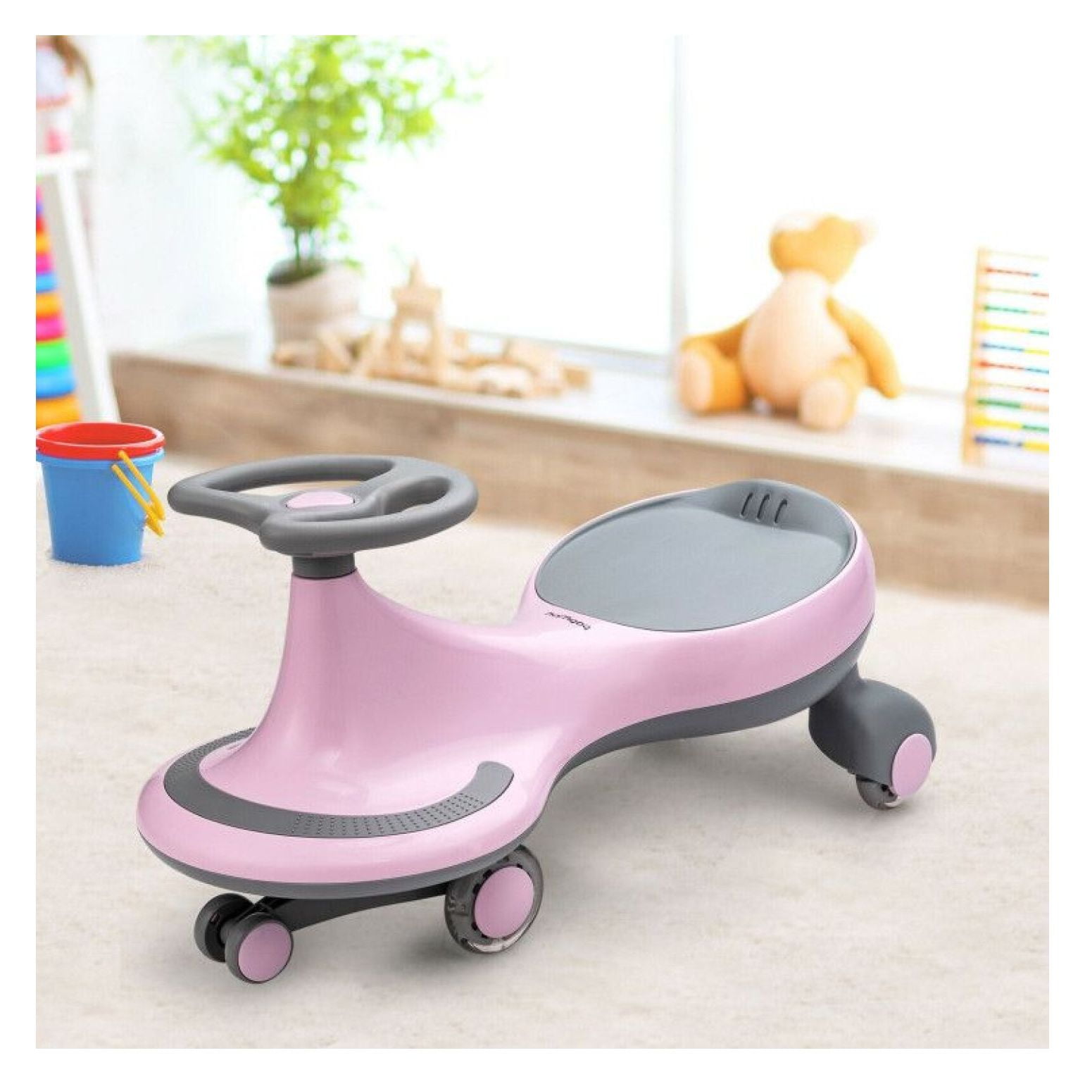 Wiggle Car Ride-On Toy - Flashing Wheels, Twist & Turn - Ages 2 ...