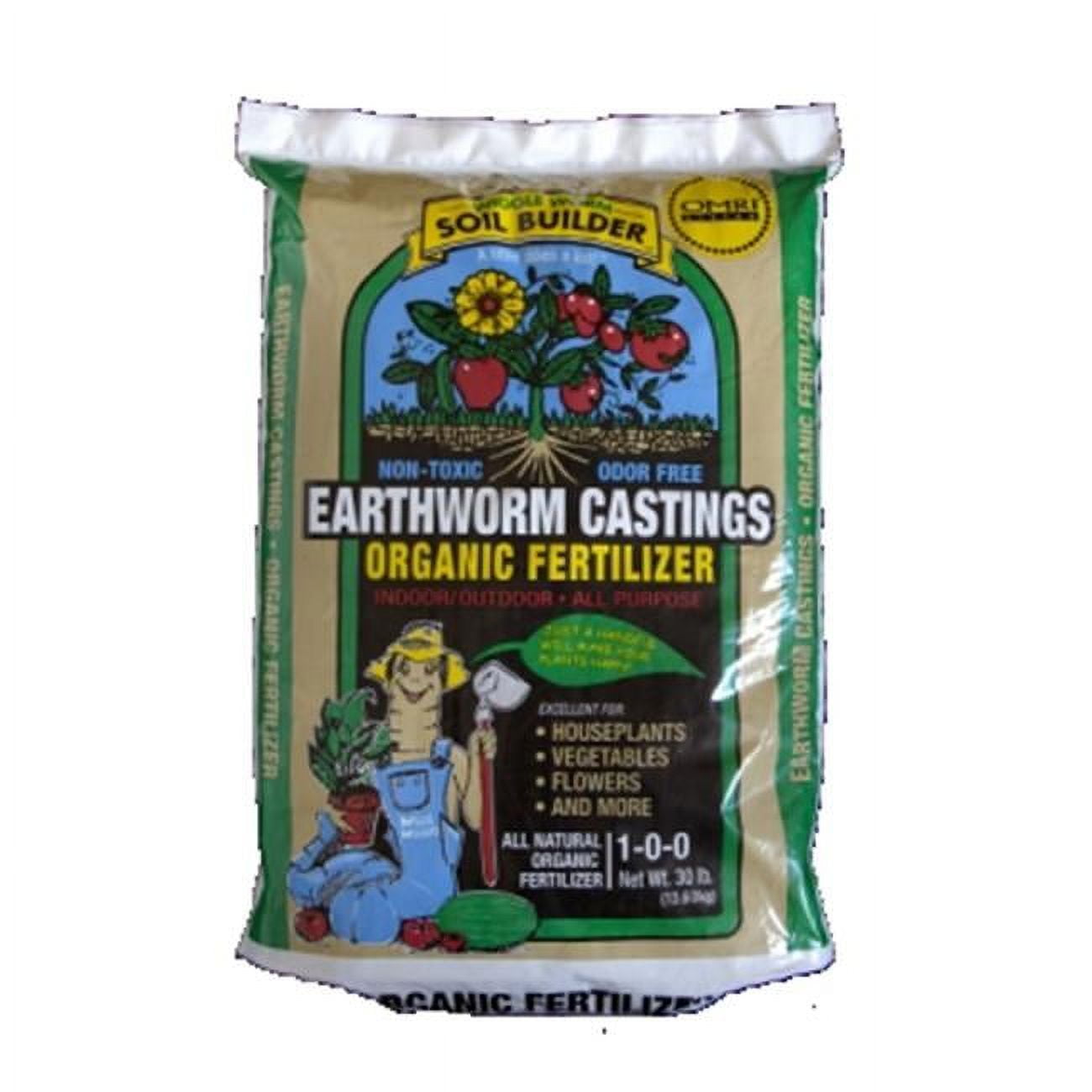 Wiggle Worm 30 lbs Soil Builder Earthworm Castings Organic Fertilizer ...