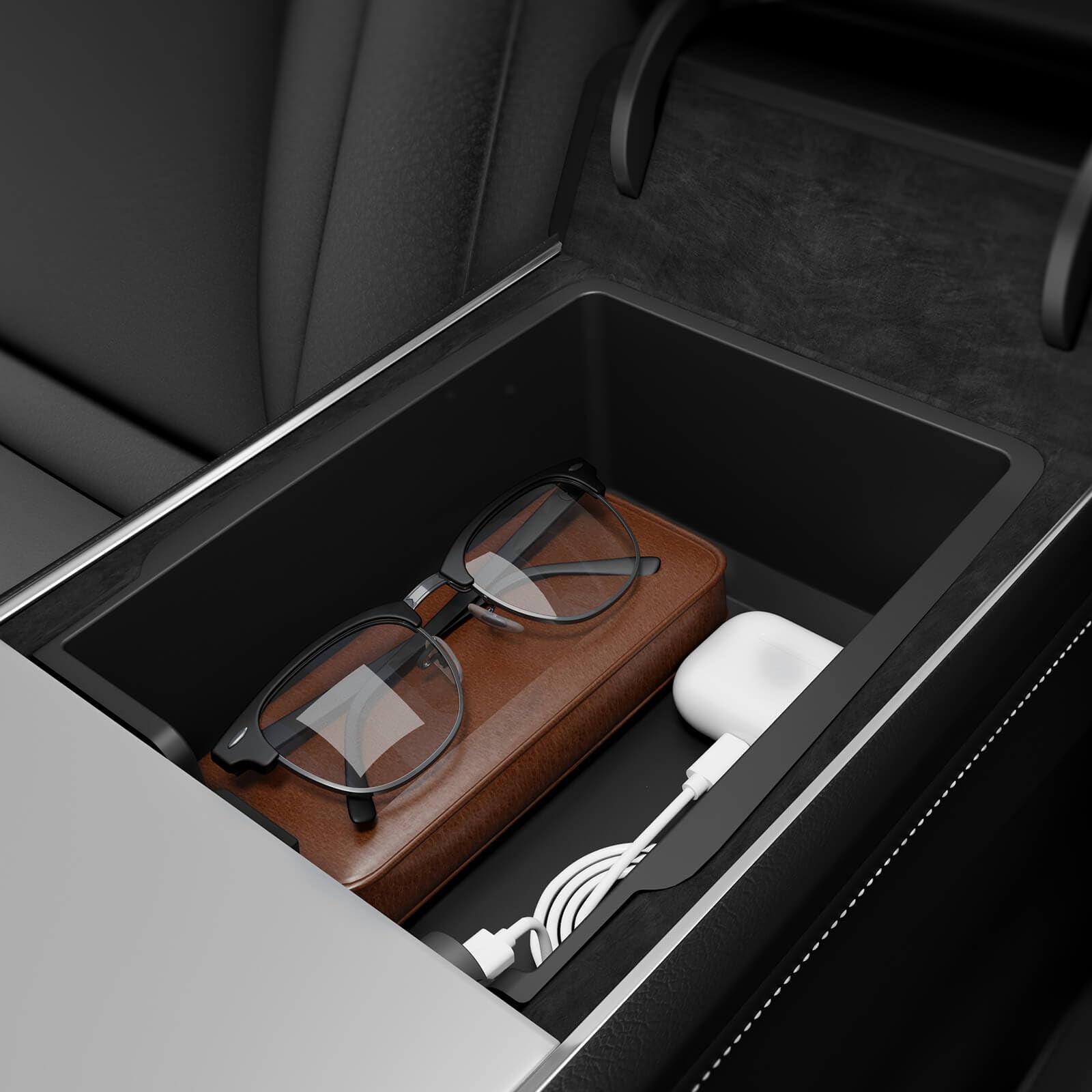 Wigoo 2024 Upgrade Accessories Tesla Model Y/3 Armrest Organizer ...