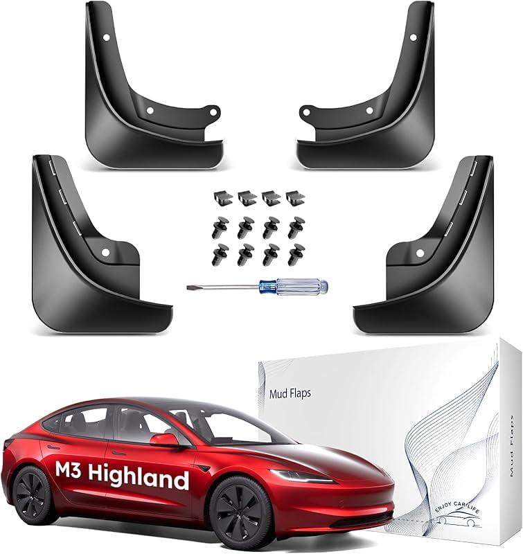 Wigoo 2025 New Tesla Model Y Juniper Accessories Mud Flaps [Stay Clean ...