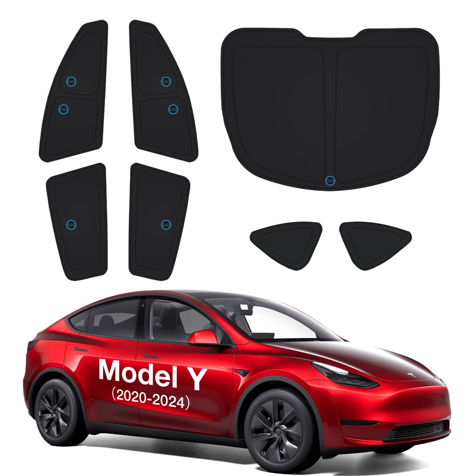 Wigoo 2025 Upgrade Tesla Model Y AIS1 Side Window Cool, Suction No-Fall ...