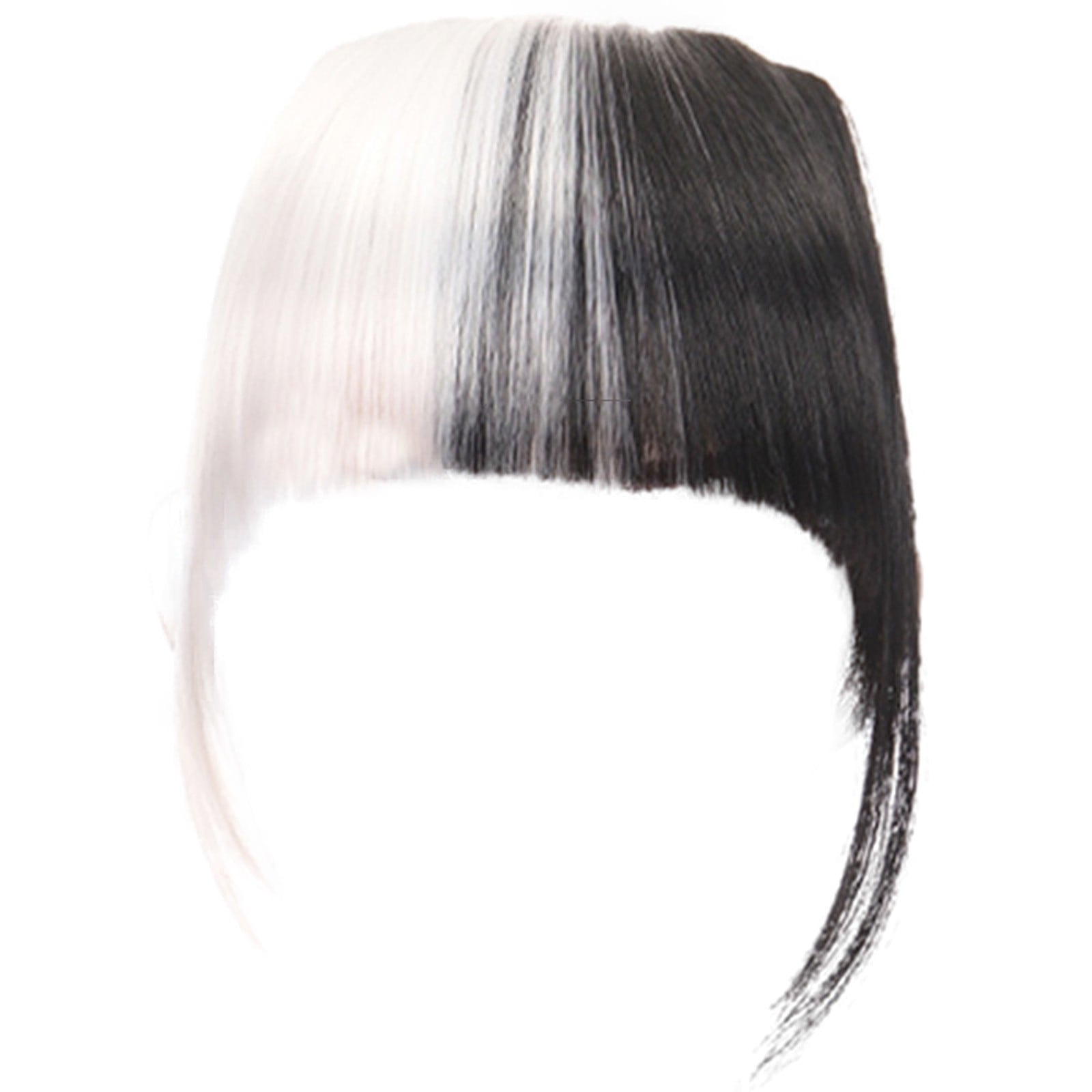 Wigs Human Hair Ladies Bangs Wig Front Fringe Head Clipped In The Human ...