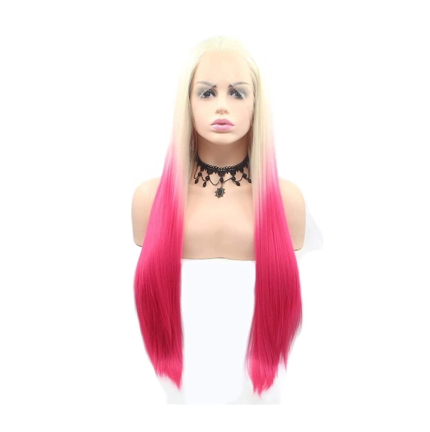 Wigs Human Wigs lace Front Kawaii Wigs Wig with Long Straight Colored ...