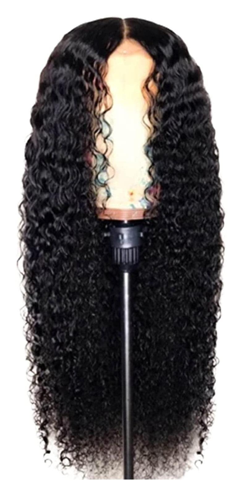 Wigs for Black Women Human Hair, Black Curly Corn Perm Wig, 26'' Deep ...