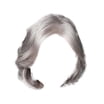 Short Grey Bob Wig for Women with Lace Front Synthetic Silver Gray Wavy ...