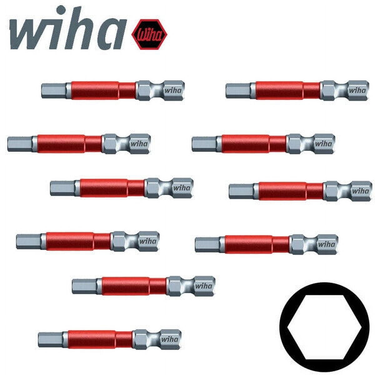 Wiha ( 10 Pack) 76573 3/16" x 49mm Hex Terminator Impact Grade Power ...