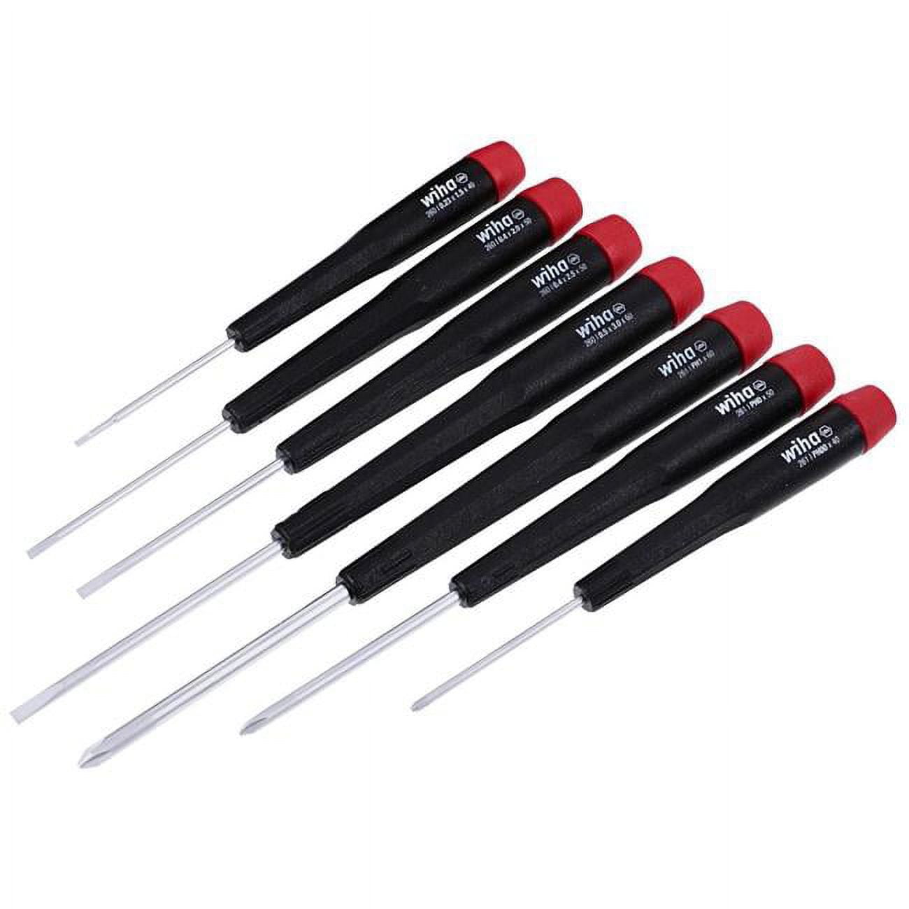 Wiha 26197 Precision Slotted & Phillips Screwdriver Set - 7 Piece ...