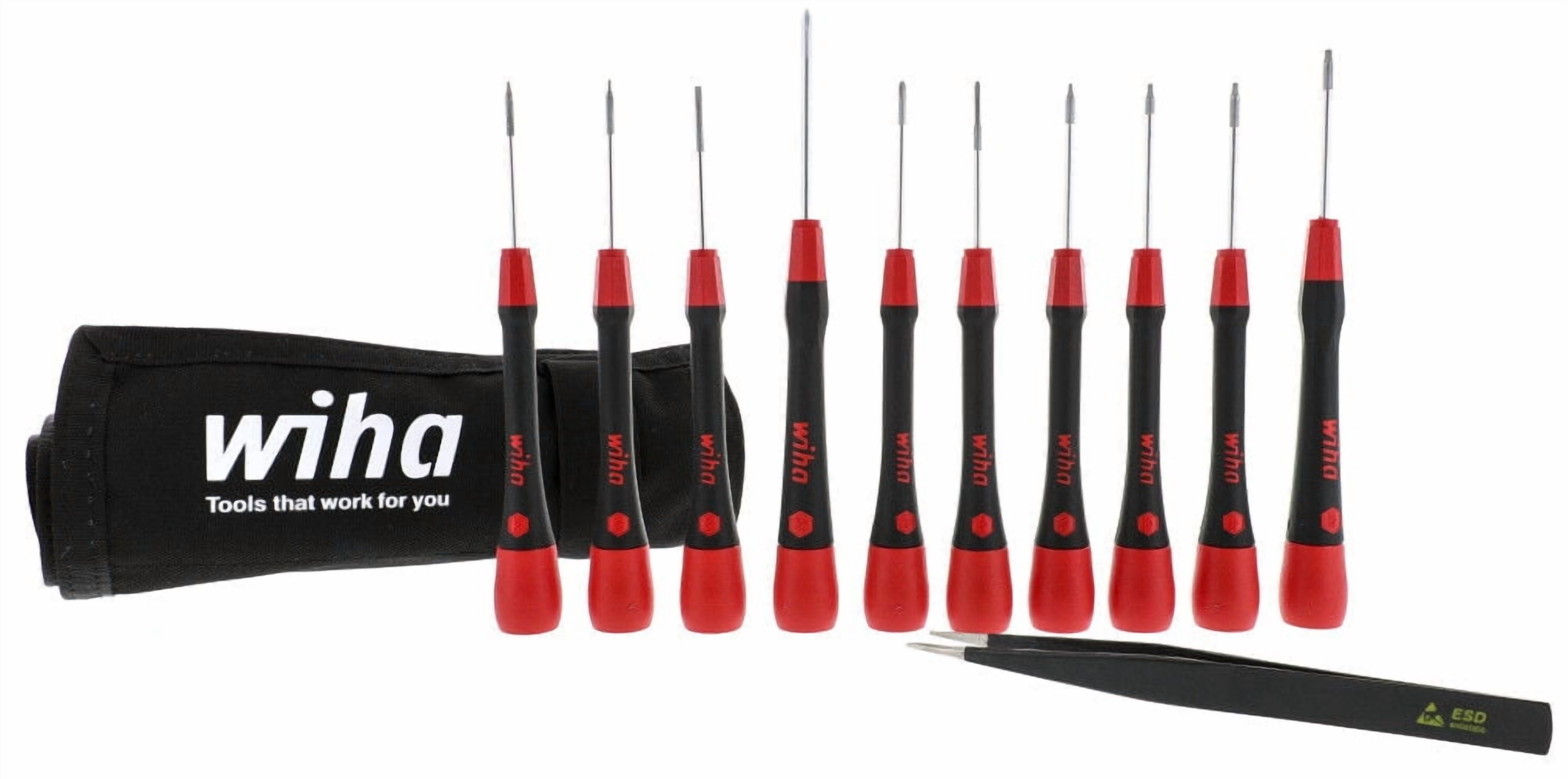 Wiha PicoFinish Screwdriver ESD Tweezers Smartphone Tech Set - 11 Piece ...