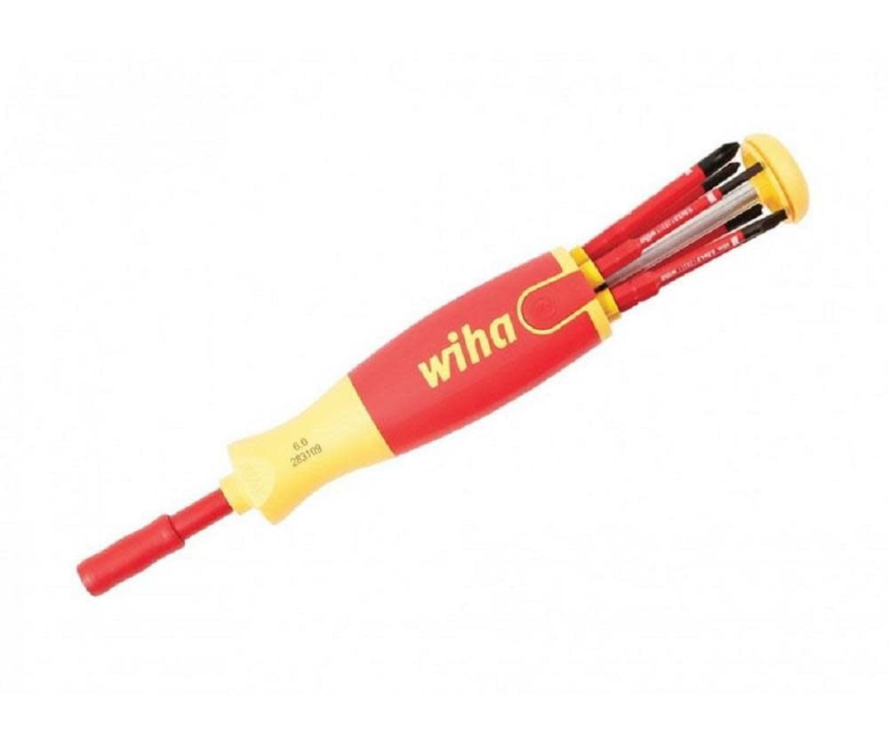 Wiha 28395 7 Piece Insulated Pop Up Screwdriver Set - Slotted/Phillips ...