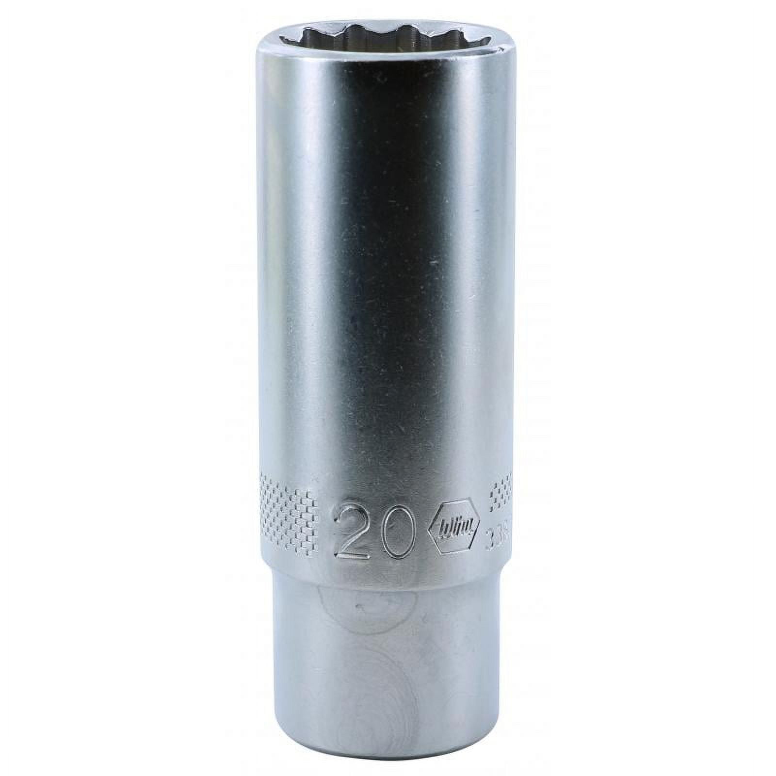Wiha 33876 1/2 Inch Drive Deep Socket, 12 Point, 20 mm - Walmart.com