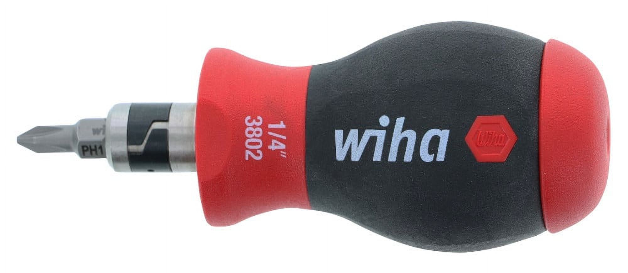 Wiha 38090 14-in-1 SoftFinish Stubby Bitholder Screwdriver - Walmart.com